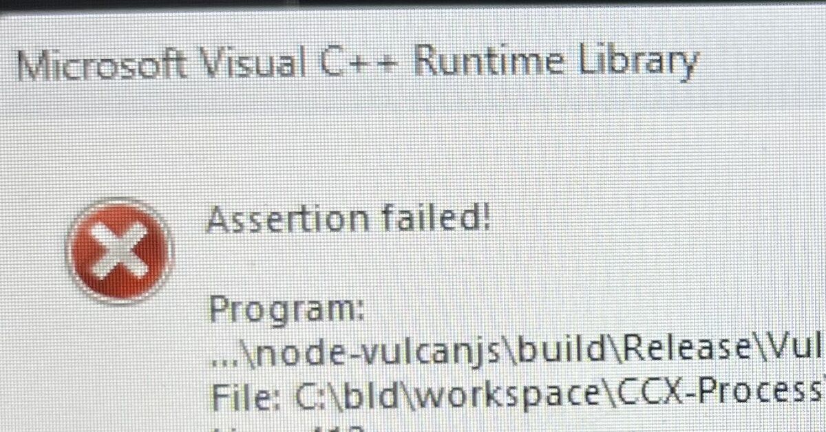 Что за ошибка Assertion failed? | Пикабу Эксперты