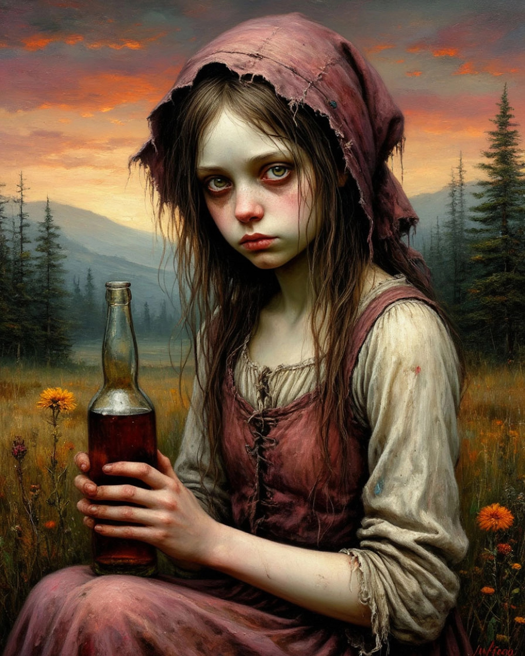 Красное вино сгубило красную шапочку | Пикабу