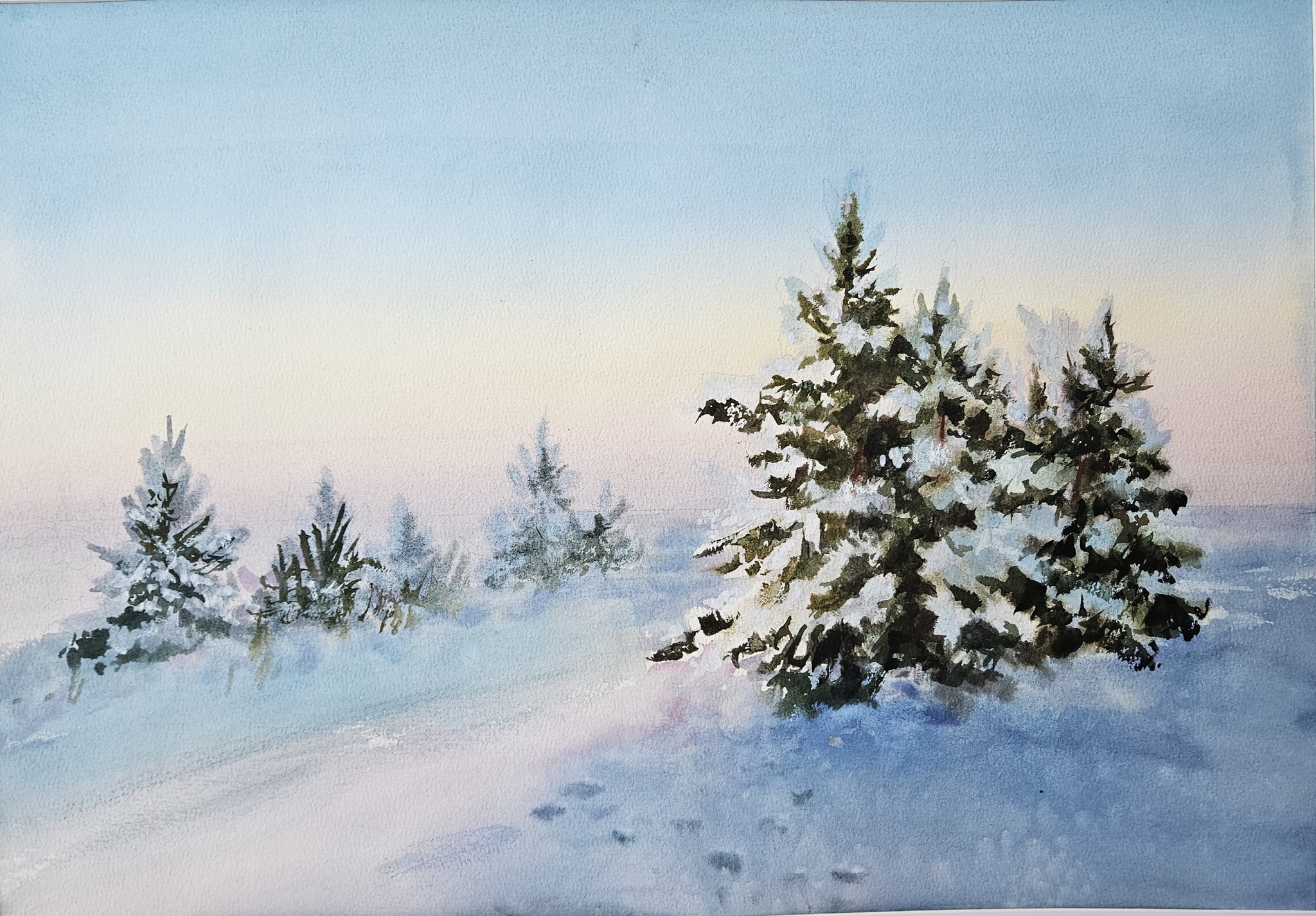 Моя акварельная зима - 27.12.25 16:15 | Пикабу