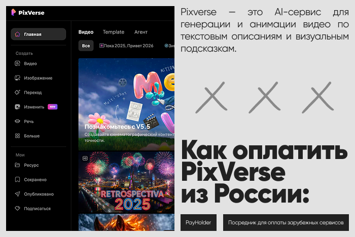 Как оплатить Pixverse из России и Беларуси через Payholder — быстро и ...